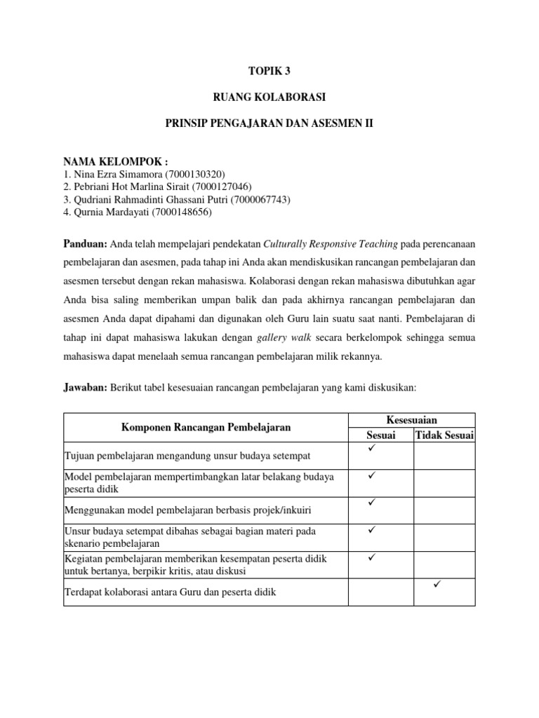 PPDA 2 T3-Ruang Kolaborasi | PDF | Karier & Perkembangan