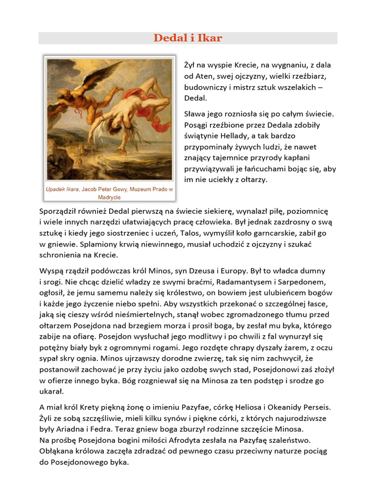 Dedal I Ikar PDF | PDF