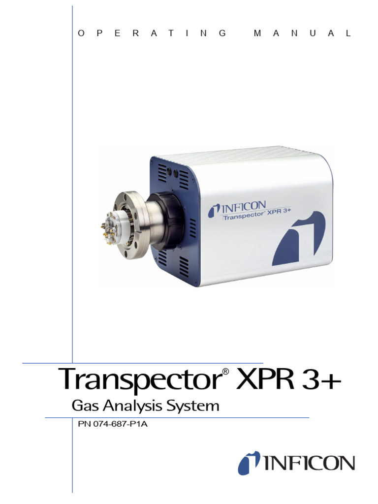 074-687-P1A Transpector XPR3+ OM | PDF | Gases | Vacuum
