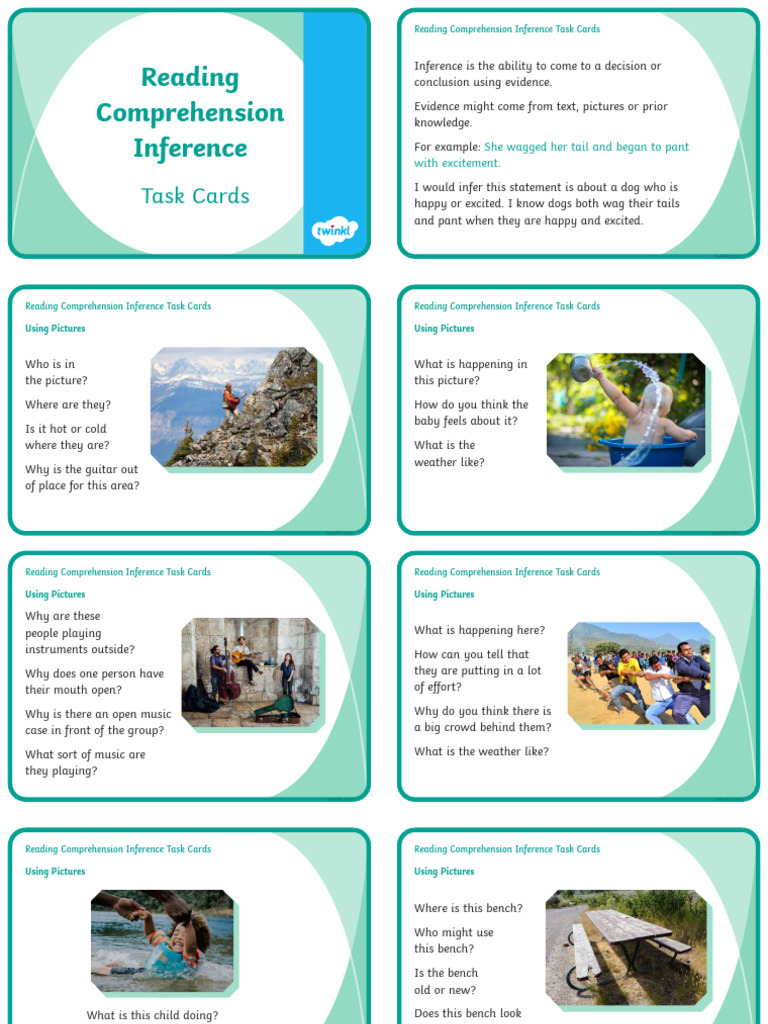 NZ e 1646870096 Reading Comprehension Inference Task Cards - Ver - 1 ...