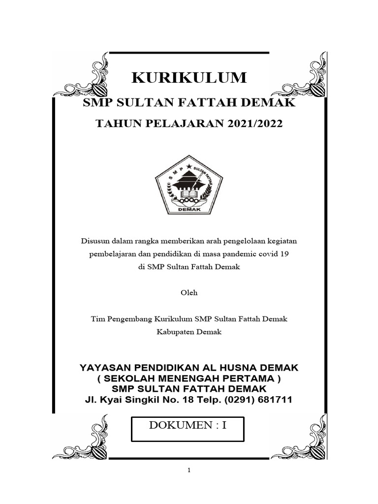 Kurikulum 2021-2022 | PDF