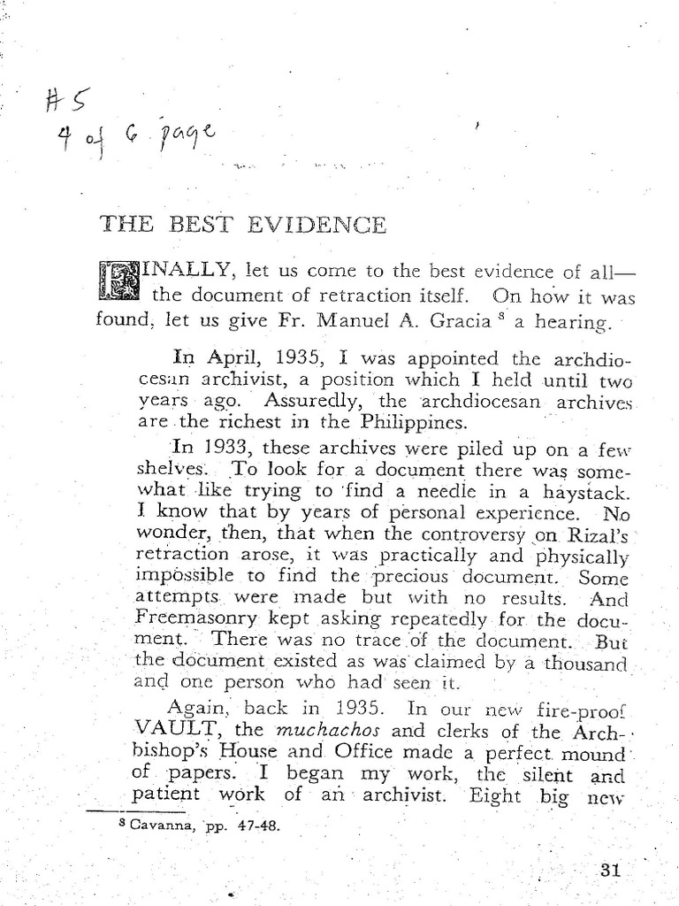 Ricardo P. Garcia, The Great Debate - The Rizal Retraction (Pp. 31-43 ...
