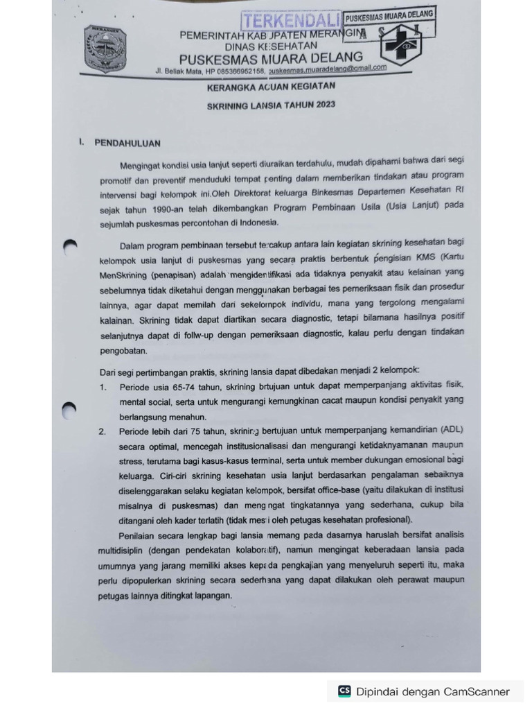 A. Kak Skrining Lansia | PDF