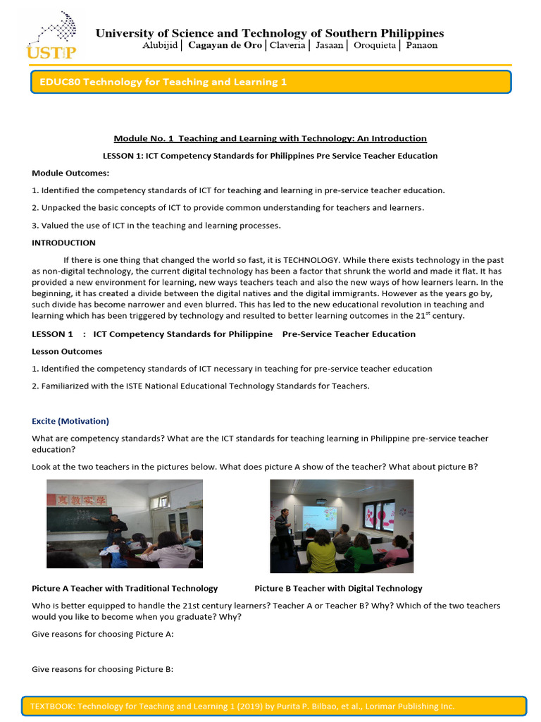 Module 1 Lesson 1 | PDF | Educational Technology | Learning