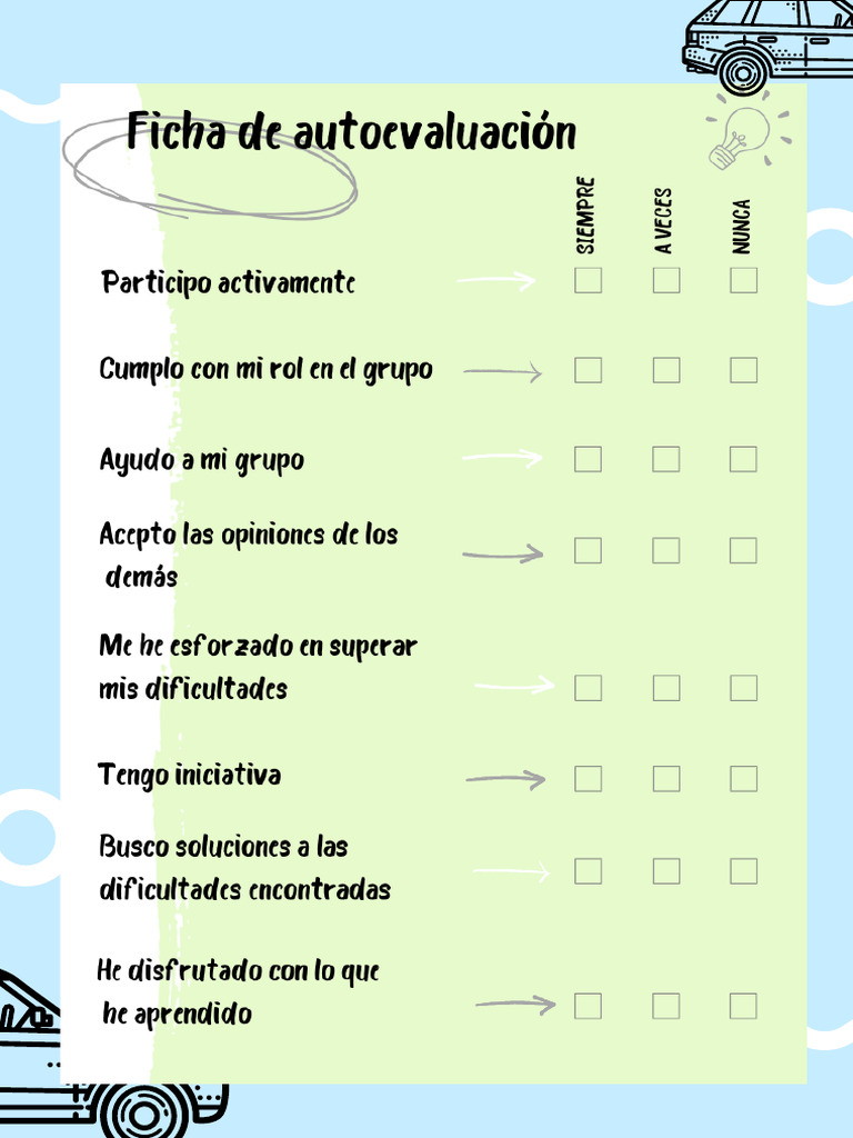 Ficha de Autoevaluación | PDF