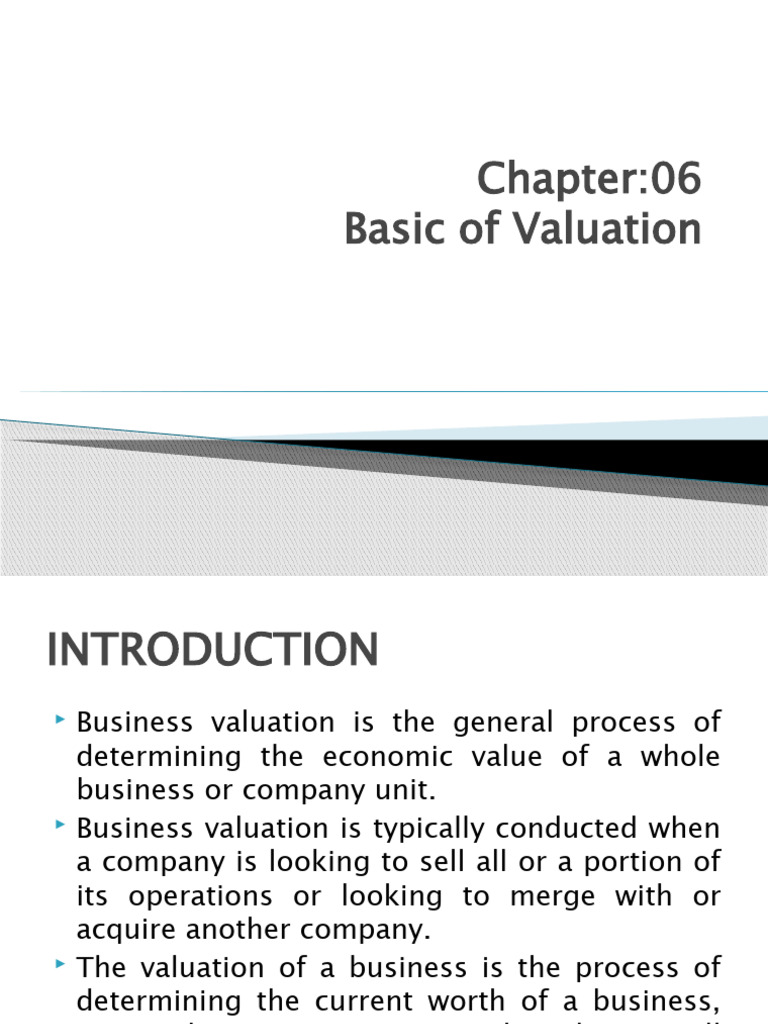 Chapter 12 Basic of Valuation | Download Free PDF | Business Valuation ...