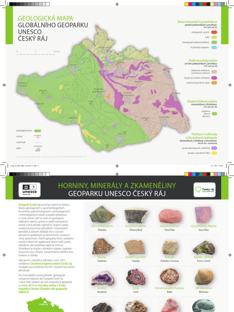 Geopark Cesky Raj Geomapa A4 Print | PDF