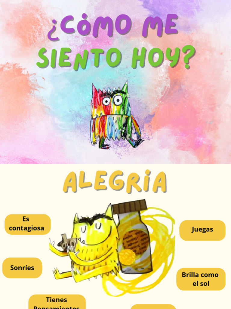 Emociones básicas , monstruo de colores | PDF