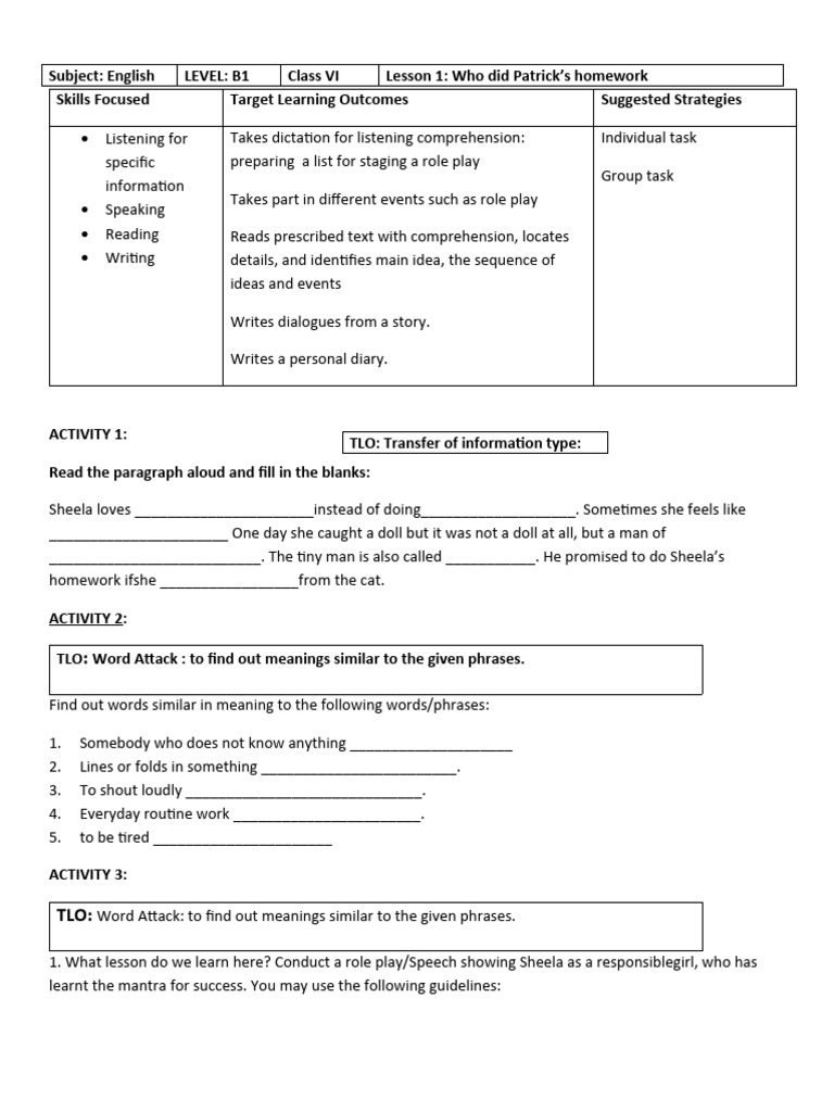 Class 6 English Book 1 | PDF | English Language | Reading Comprehension