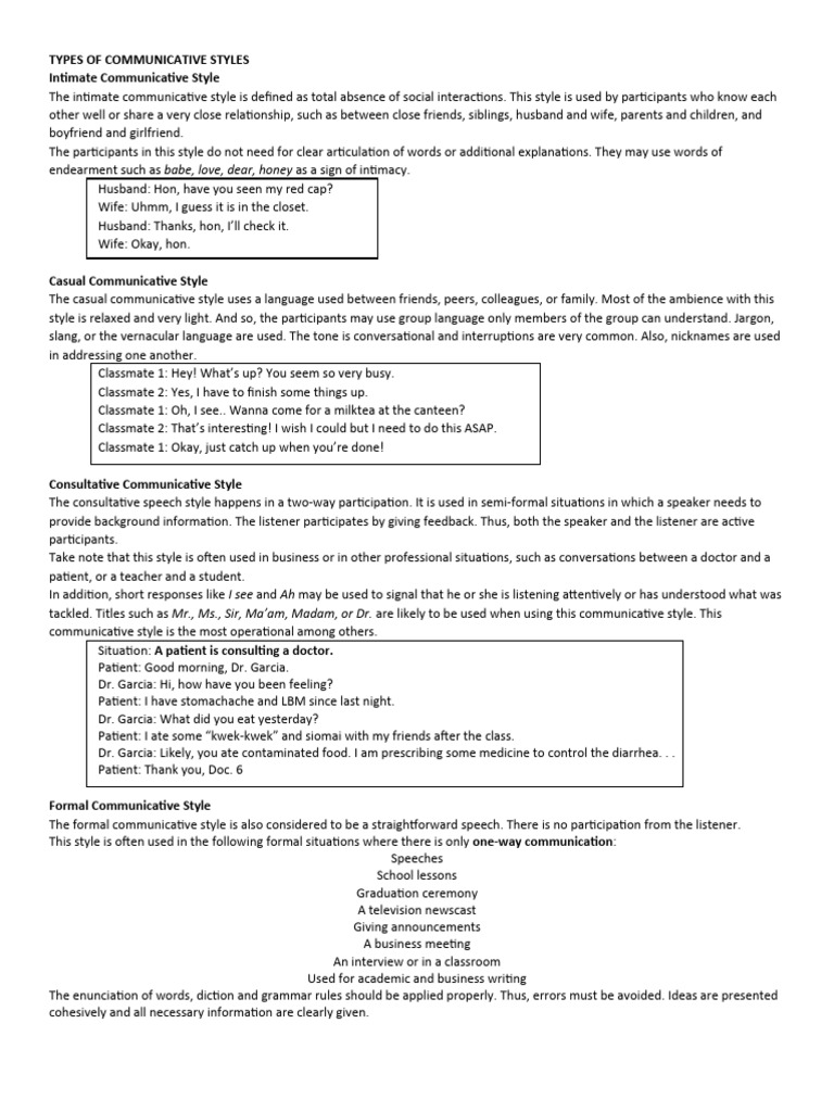 Communicative StyleS | PDF | Pledge Of Allegiance
