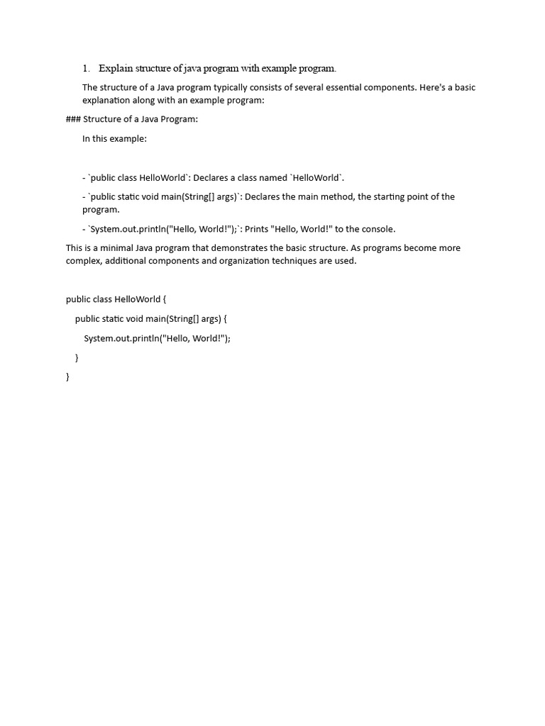 Java Answers 1 - 231130 - 113048 | PDF | Java (Programming Language ...