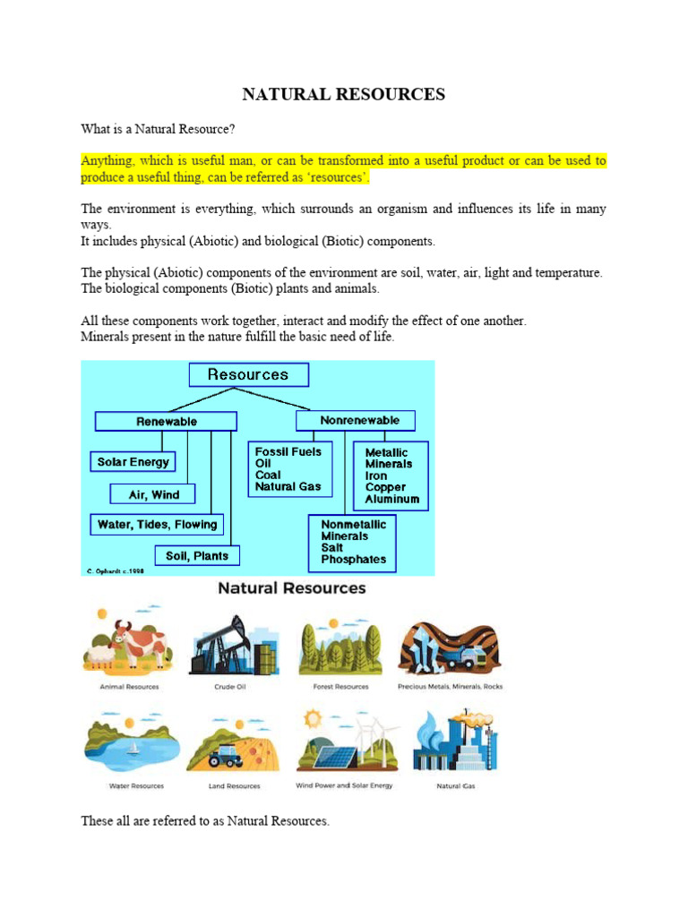 2-Natural Resources-Iii | PDF | Solar Energy | Renewable Energy