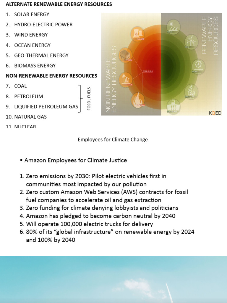 Renewable and Non-Renewable Energy Overview | PDF | Renewable Energy ...