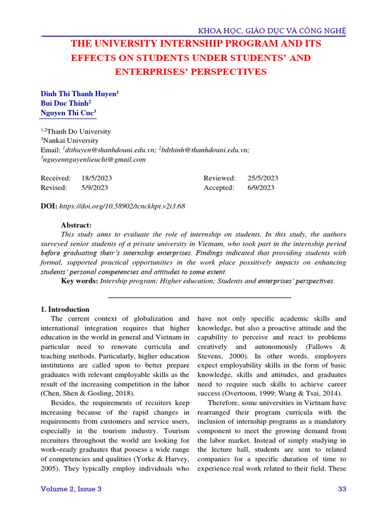 Volume 2, Issue 3 - Dinh Thi Thanh Huyen, Bui Duc Thinh, Nguyen Thi Cuc - P.33-40 | PDF ...