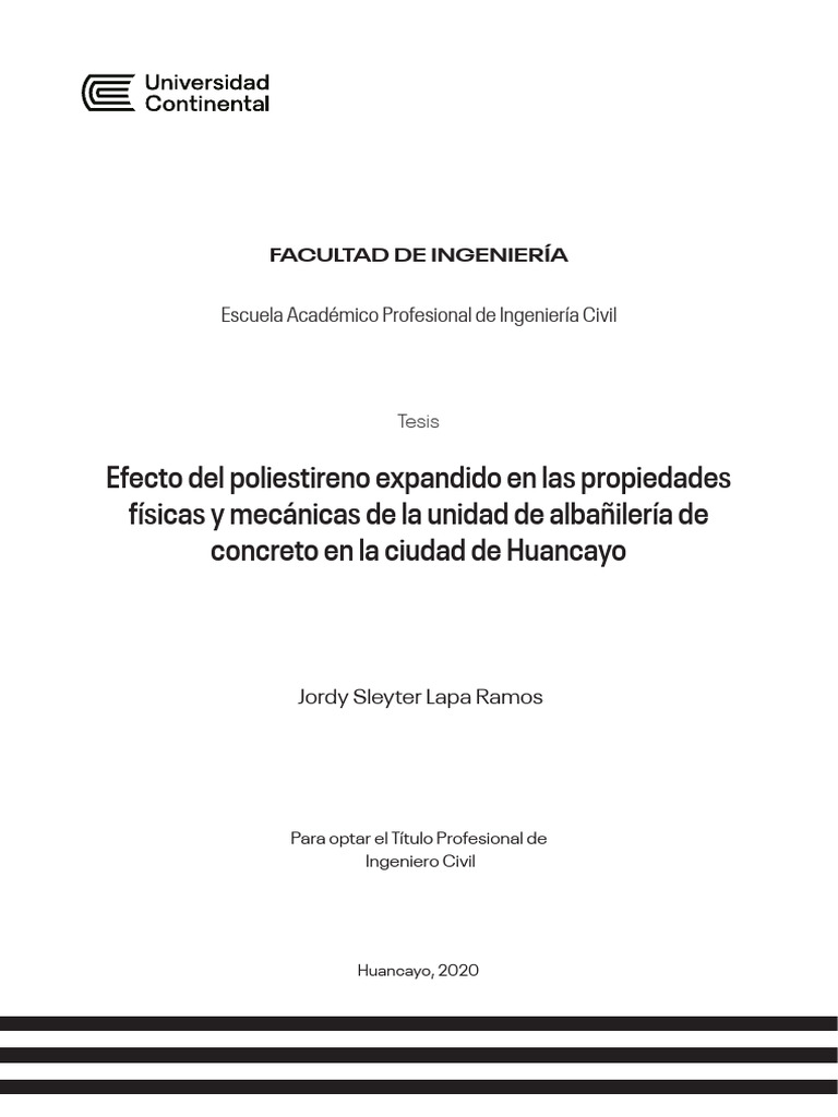 IV Fin 105 Te Lapa Ramos 2020 | PDF | Hormigón | Poliestireno