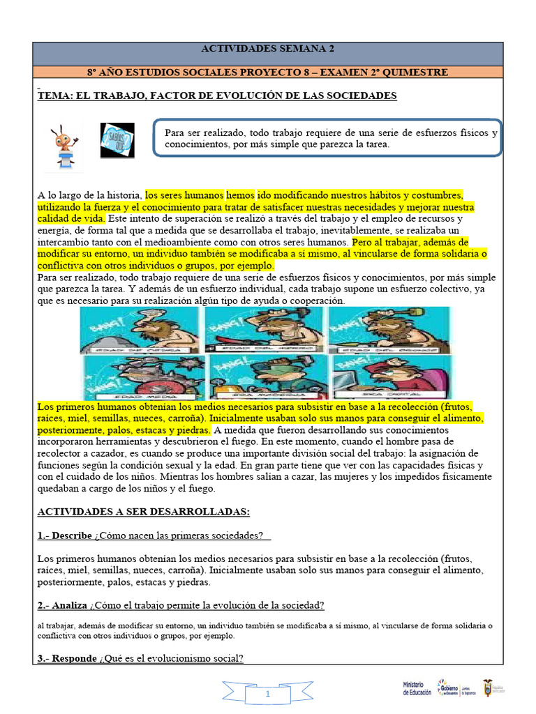 TAREAS EESS | PDF | Sociedad | Cazador recolector