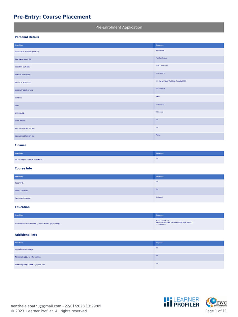 Pre-Entry - Course Placement - Report | PDF | Triangle