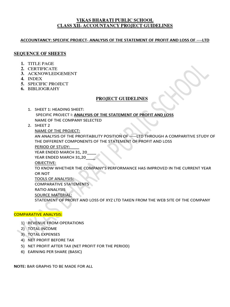 Specific Project Accountancy-2021-2022 | PDF | Net Income | Income ...