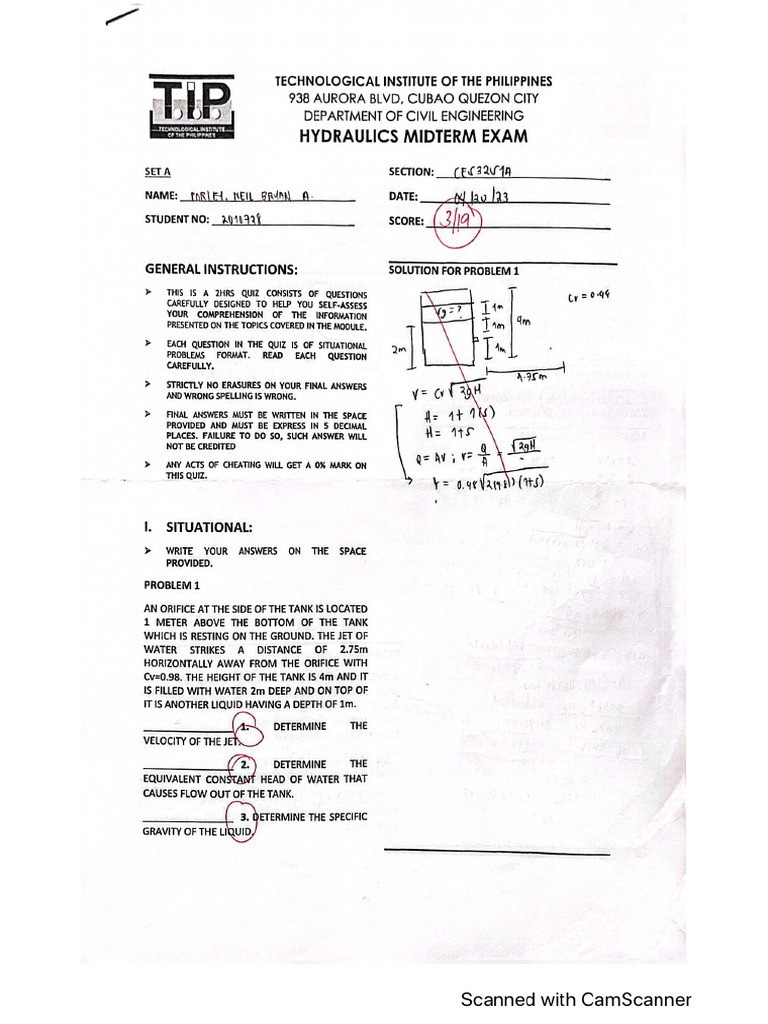 Hydraulics-Midterm-1 | PDF