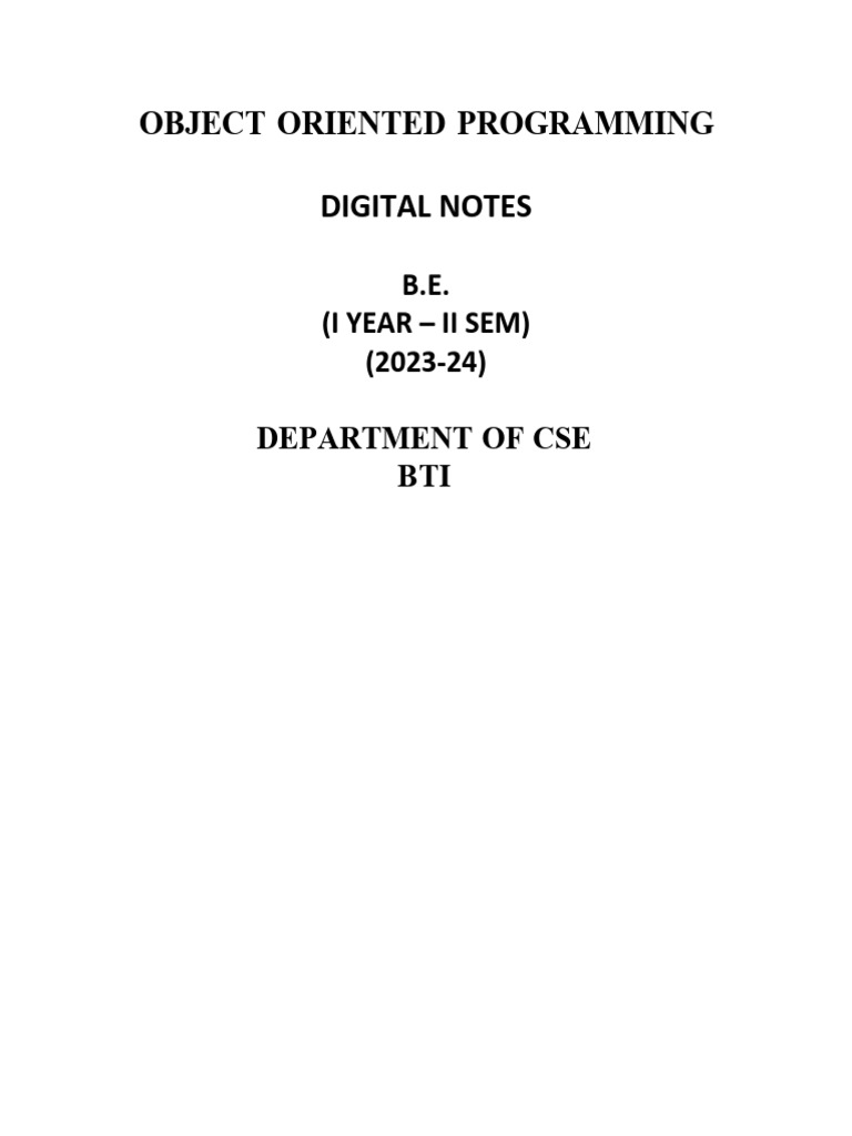 C Module 1 Notes K Pdf Object Oriented Programming C