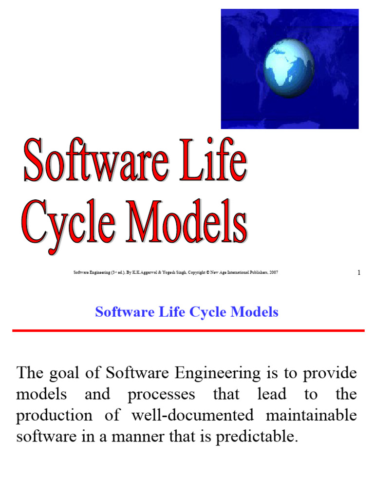 Chapter 2 Software Development Life Cycle Models | PDF | Software Development Process ...
