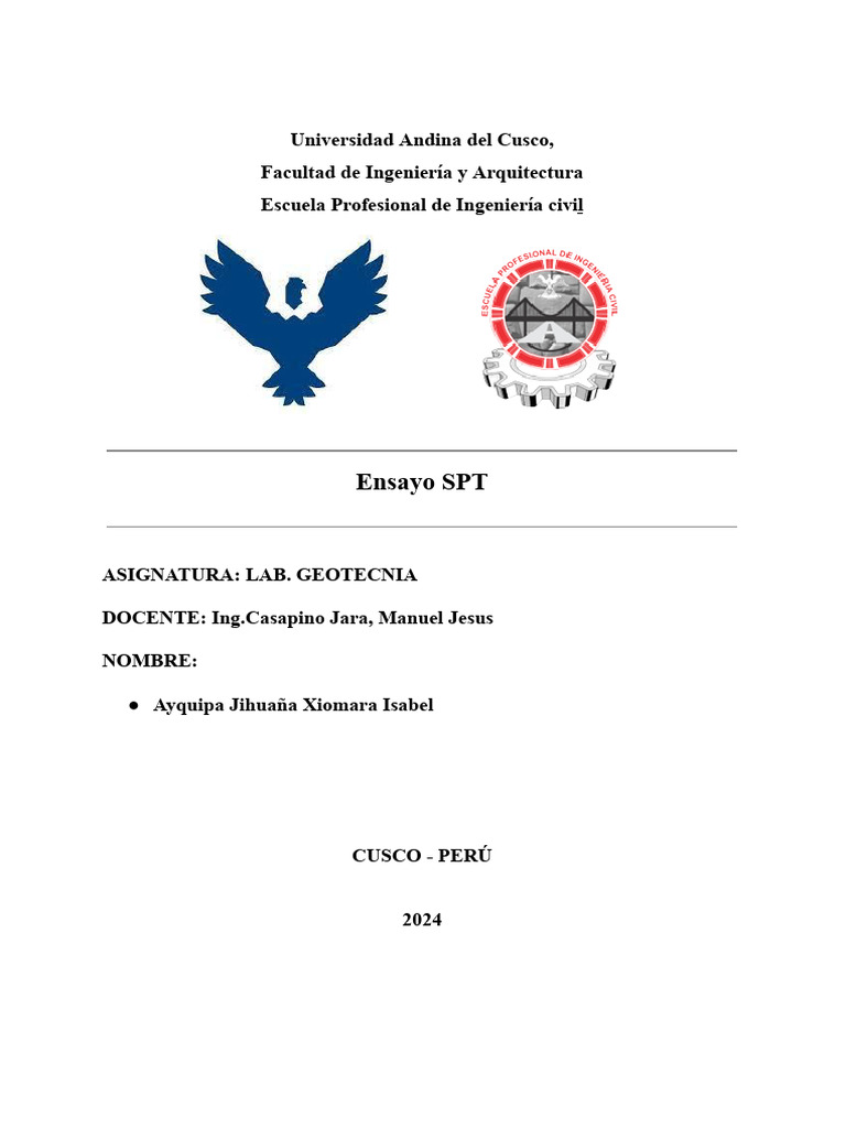 Análisis del Ensayo SPT en Suelos | PDF | Ingeniería | Ingeniería ...