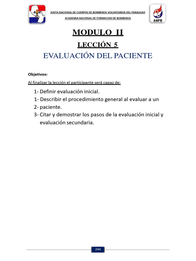 Leccion 5 Evaluacion de Paciente PDF | PDF | Examen físico | Trauma psicólogico