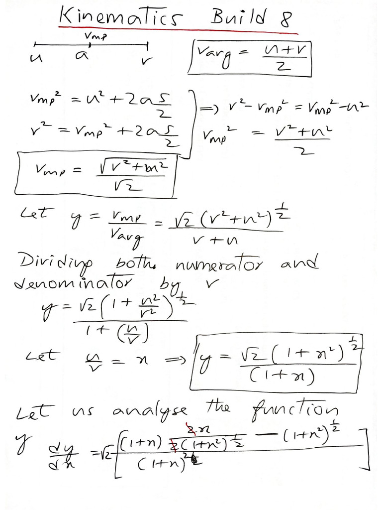 Kinematics Build 8 | PDF
