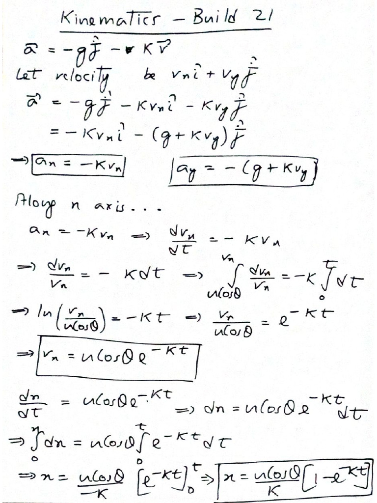 Kinematics Build 21 | PDF