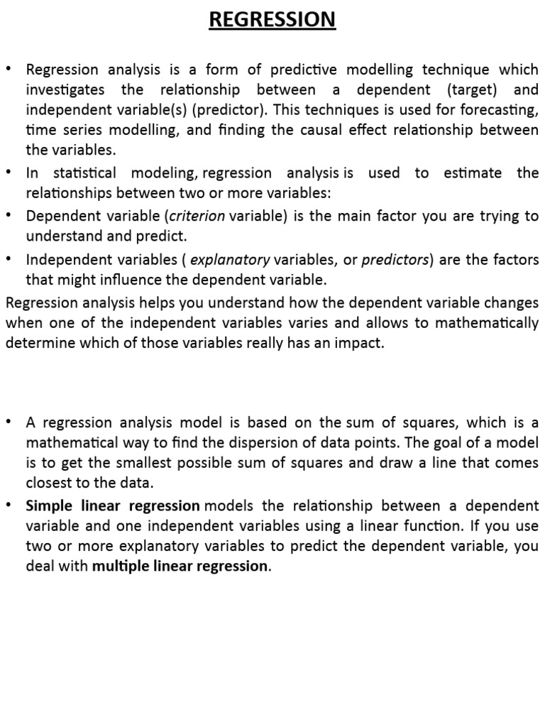 REGRESSION | PDF | Linear Regression | Coefficient Of Determination