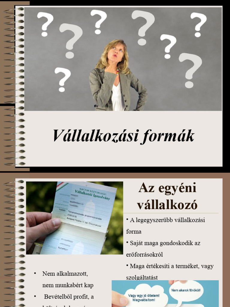 A Vállalkozási Formák | PDF
