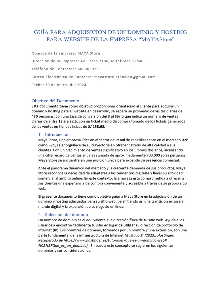 Guía para Comprar Dominio y Hosting | PDF | Internet | Informática