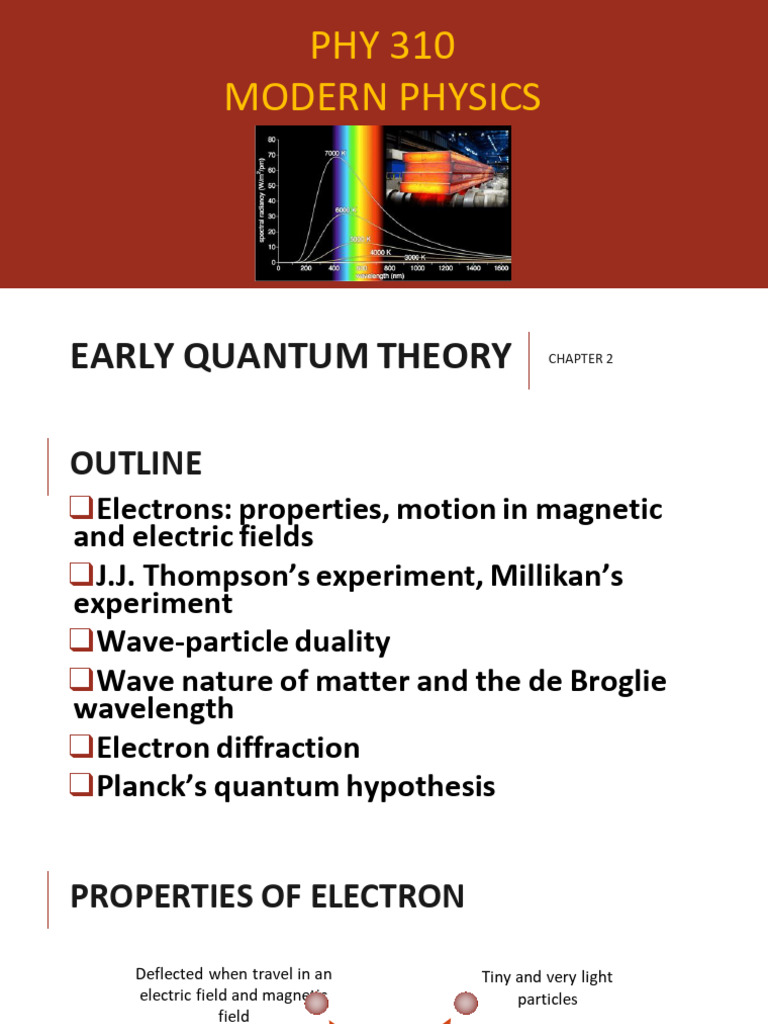 Phy310 Chapter 2 Mac2024 | PDF | Electron | Photon