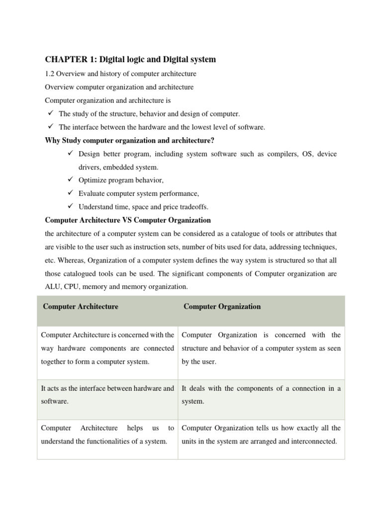 COA Chapter1 | PDF | Logic Gate | Boolean Algebra