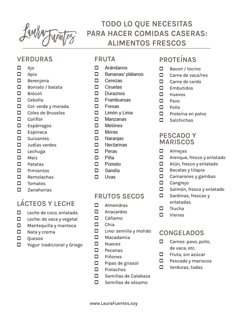 RECIPES Lista de Alimentos | PDF | Salsa de tomate | Vegetales