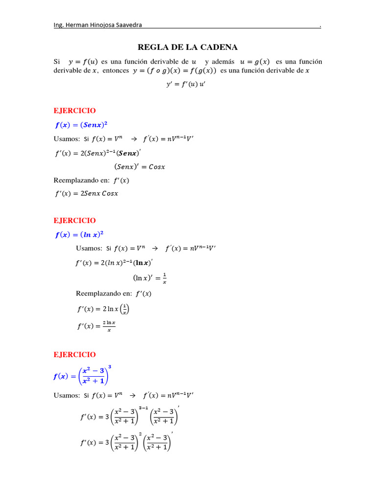 Regla de La Cadena | PDF