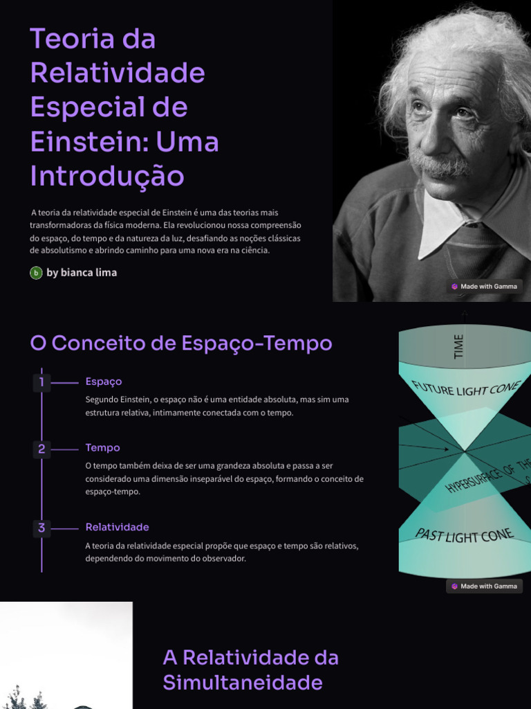 Teoria Da Relatividade Especial de Einstein Uma Introducao | PDF | Teoria da Relatividade | Tempo