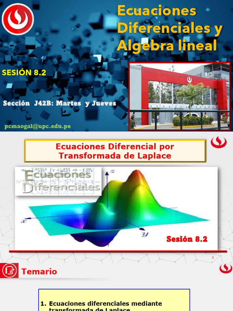 Ce89 Sesión 8 2 2022 01 My Class Pdf Ecuaciones Transformada De
