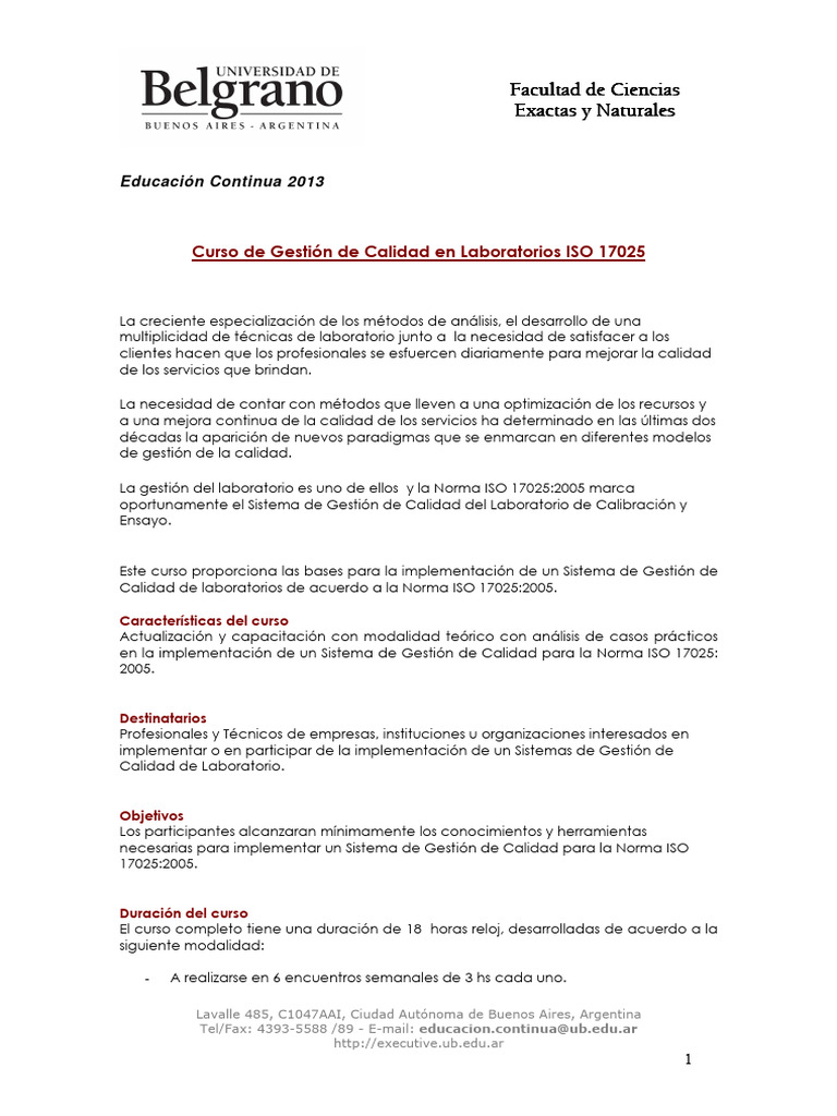 Gestión de Calidad en Laboratorios ISO 17025 | PDF | Laboratorios | Calidad (comercial)
