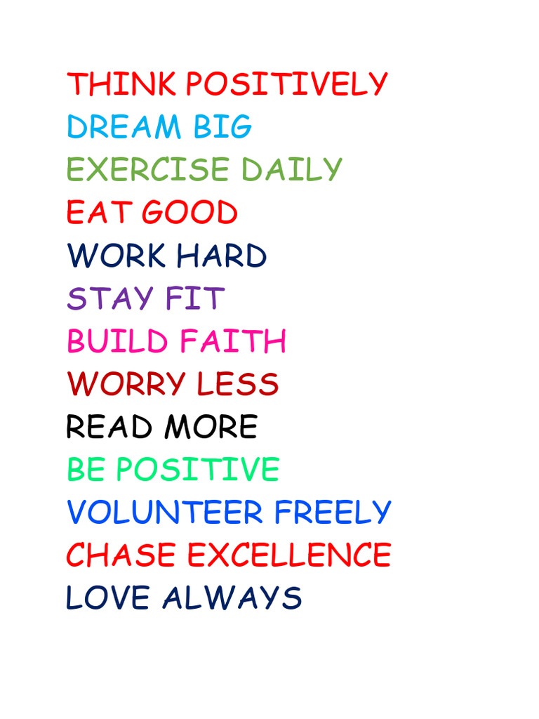 Think Positively | PDF