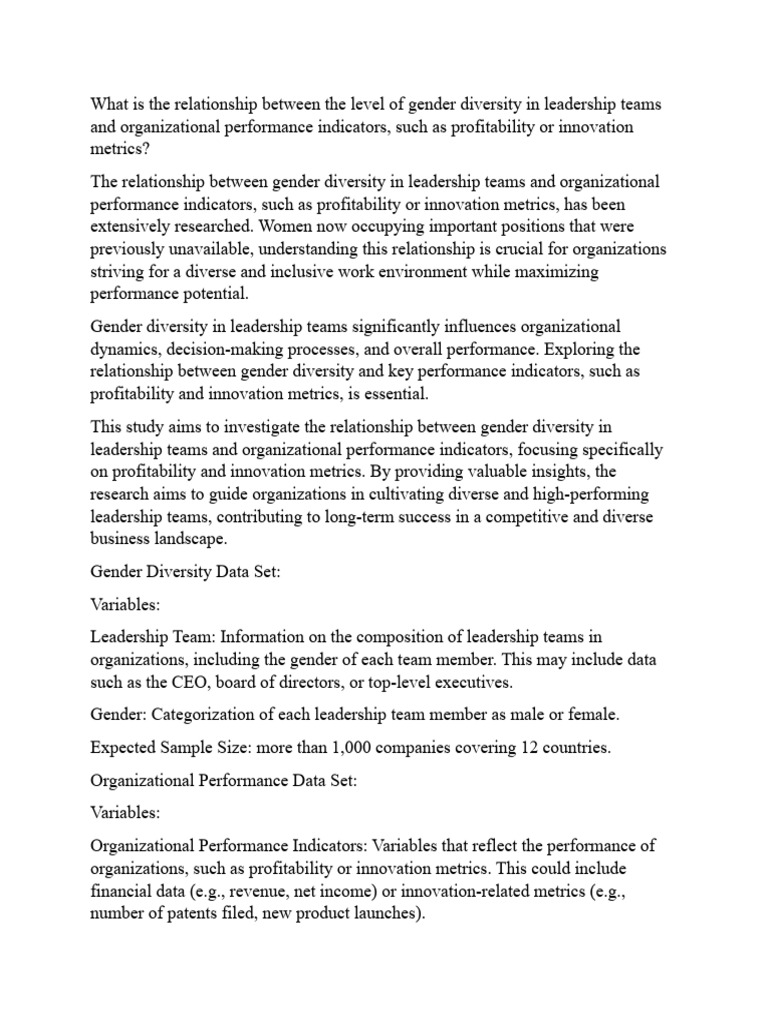 Prob Project | Download Free PDF | Performance Indicator | Leadership