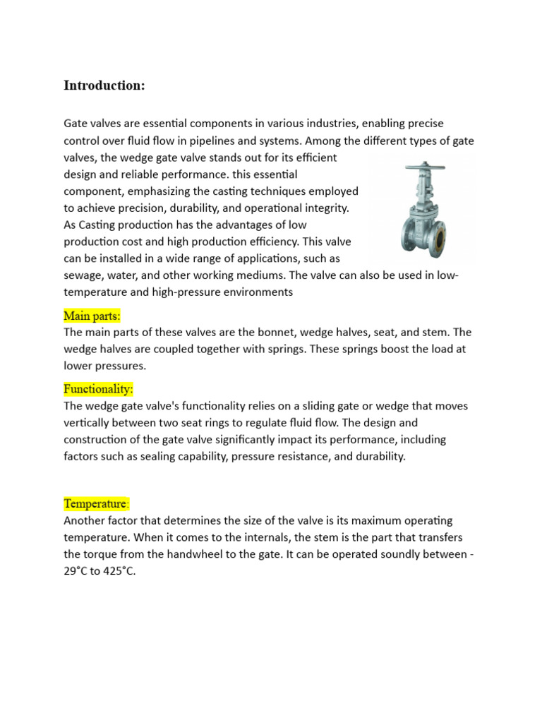 Casting Project (Introduction+material) | PDF | Valve | Cast Iron