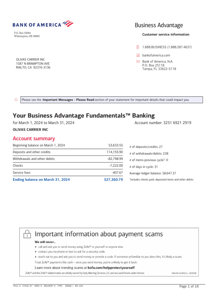 March 2024 | PDF | Overdraft | Fee