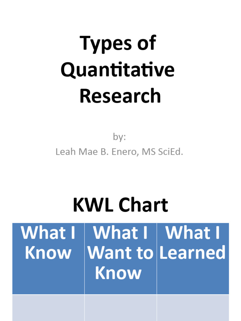 2 Types of Quantitative Research | PDF | Social Science