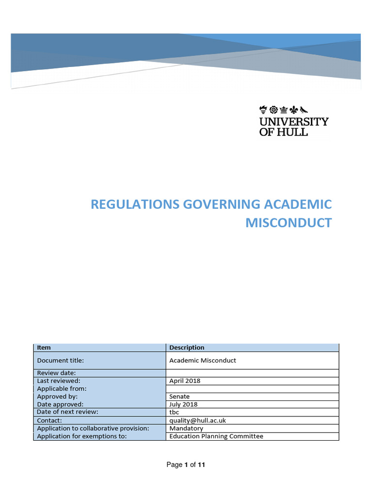 Academic Misconduct Guide | PDF | Plagiarism | Academic Dishonesty