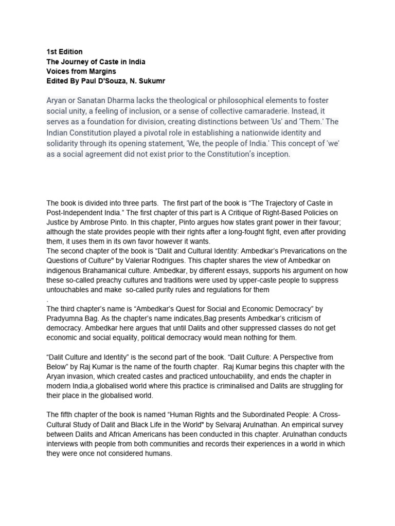 Book Review | PDF | Dalit | Caste