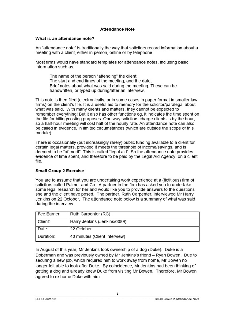 LEFO - Tutorial 2 Attendance Note | PDF | Arrest | Misconduct