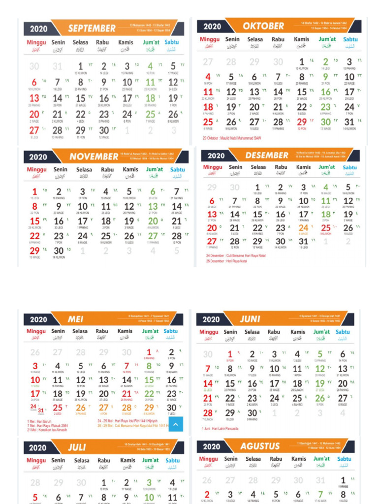 Kalender 2020 | PDF