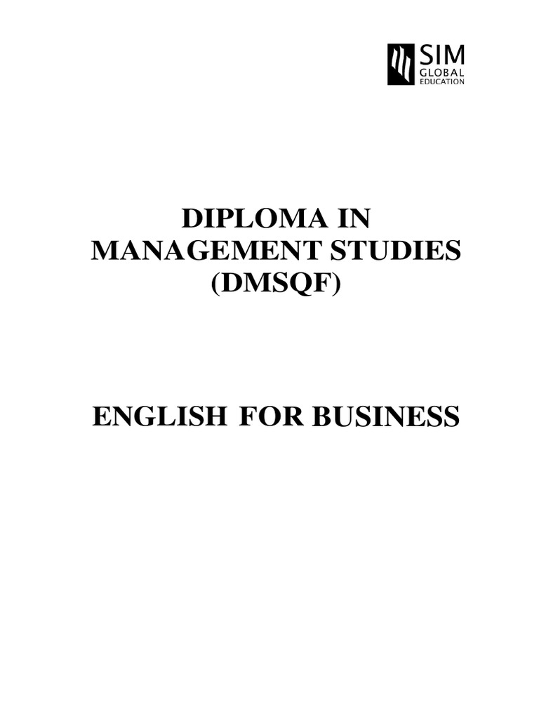 Module Book-English for Business | PDF | Verb | Subject (Grammar)