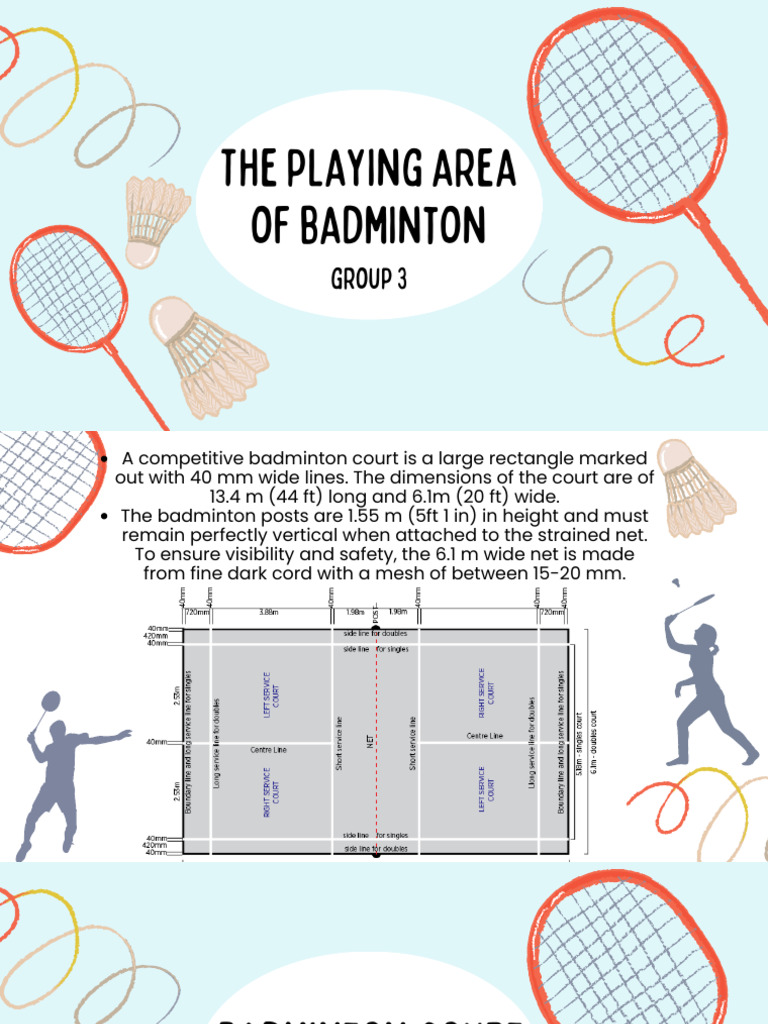 Badminton Court Dimensions Guide | PDF | Area